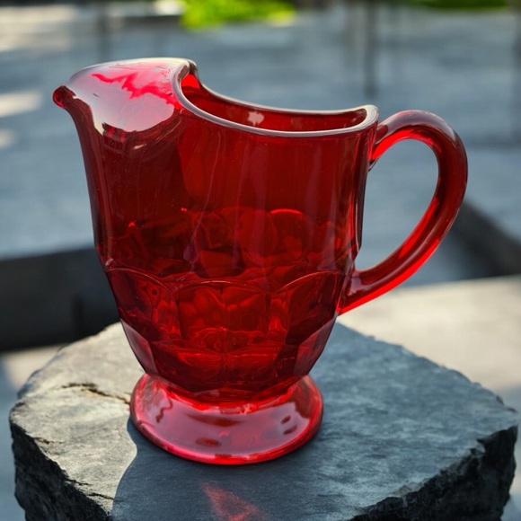 Viking | Kitchen | Vintage Viking Glass Georgian Ruby Red Pitcher ...